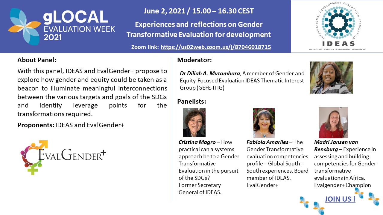 GLOCAL EVALUATION WEEK – Experiences and reflections on Gender ...