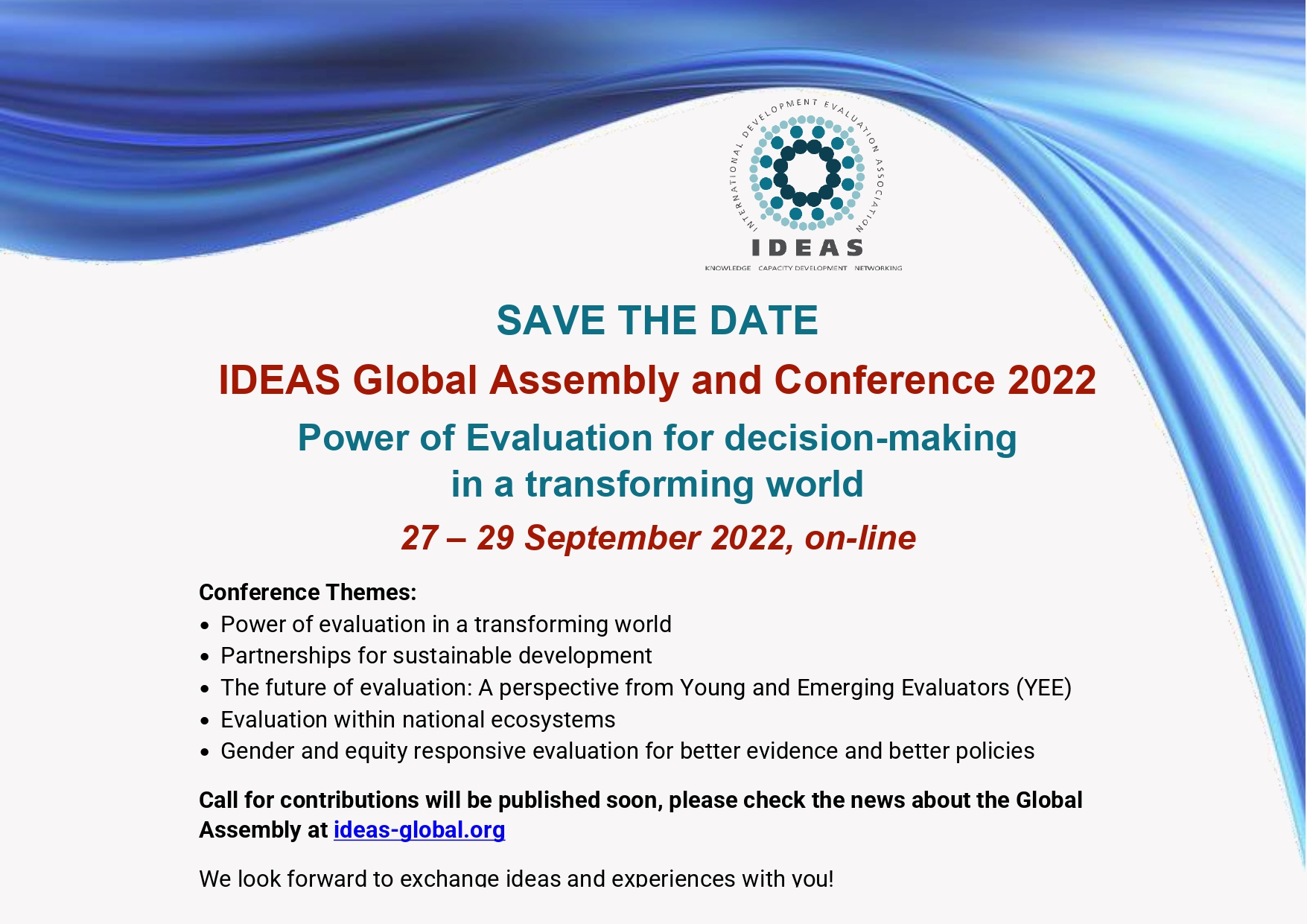 IDEAS | INTERNATIONAL DEVELOPMENT EVALUATION ASSOCIATION