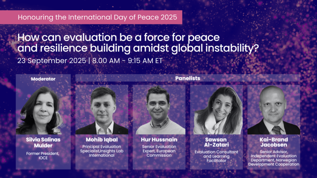 How can evaluation be a force for peace and resilience amidst global ...